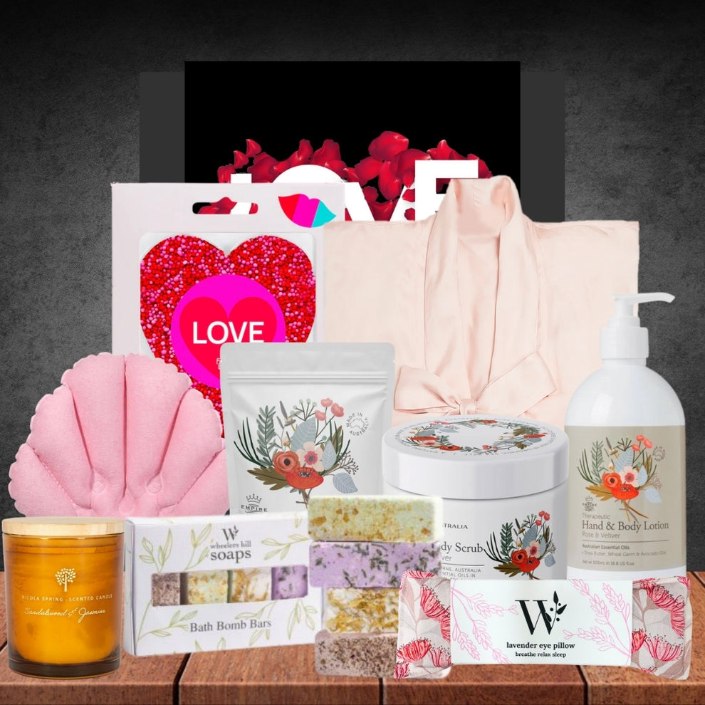 Valentines Spa Day at Home Hamper – Gift Hampers Melbourne
