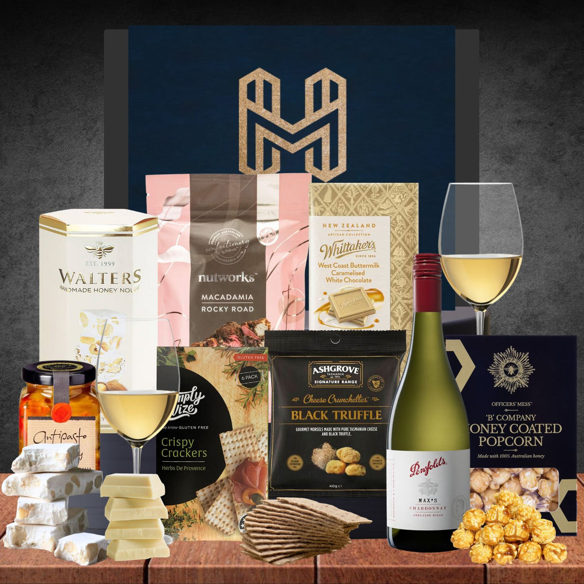 Premium White Wine Hamper For Her | Gift Hampers Melbourne